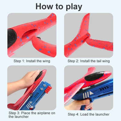 2023 Kids Toys Catapult Plane Gun-style Launching Aircraft G
