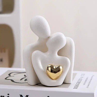 1Pc Romantic Love Embrace Statue Ornament Couple Set Bedroom