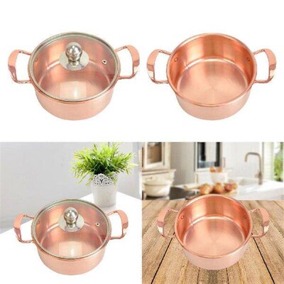 Copper Pot 6.3inch Cookware Easy to Clean Induction Cooking