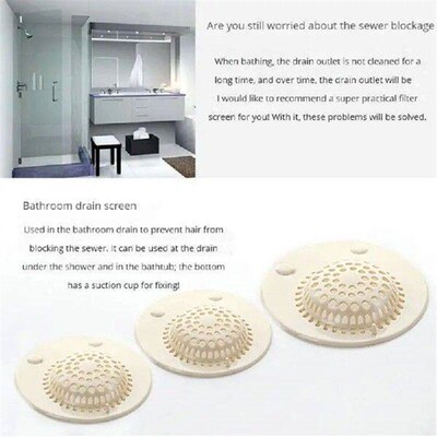Sink Filter Anti-clogging Deodorant Beige Kitchen Hair