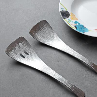 Hammered Serving Spoon 304 Stainless Steel Slotted Ladle