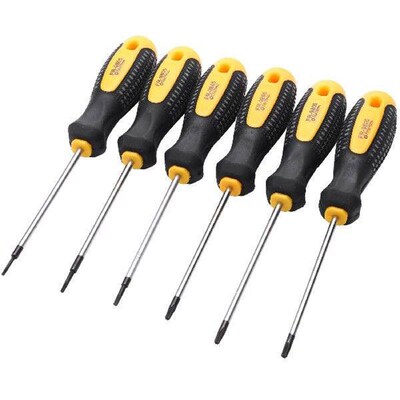 1Set Cr-V Torx Screwdriver Set with Hole Magnetic T5-T10