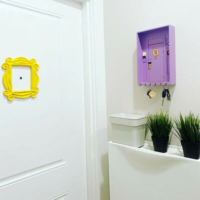 Tv Show Friend Keychain Monicas Door Frame Purple Door Hang