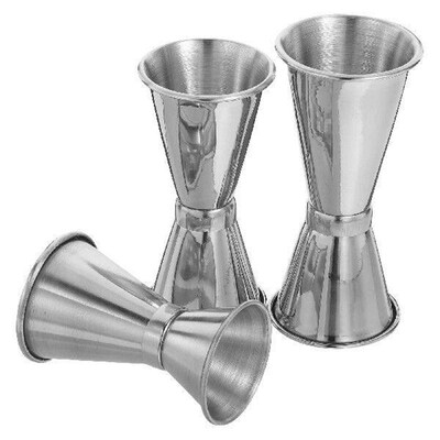 3 Pcs Jiggers Stainless Steel Mixing Cup Bartender Tools