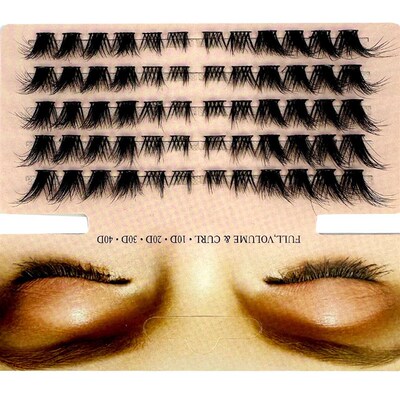 Mix 3D Fluffy Single Cluster Eyelash Extension Segmented Nat
