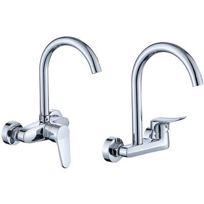 Wall Mounted Kitchen Faucet 360 Degree Rotation Sink Tap Col