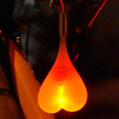 Bicycle Light New Creative Bike Rear Taillight 4 Color Heart