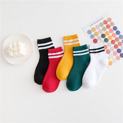 5 Pairs Women Socks Cotton Set Funny Cute Cartoon Kawaii Ani