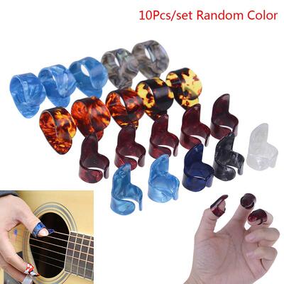 Hot!10pcs Guitar Thumb And Index Finger Pick Mediator Cellu