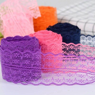 10Meters/Roll 43mm Lace Ribbon Handmade Material DIY Apparel