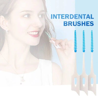200 pcs/box Silicone Interdental Brushes Super Soft Dental C