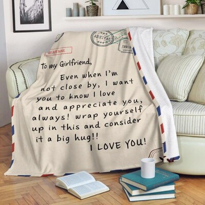 INS explosion style envelope letter writing flannel blanket