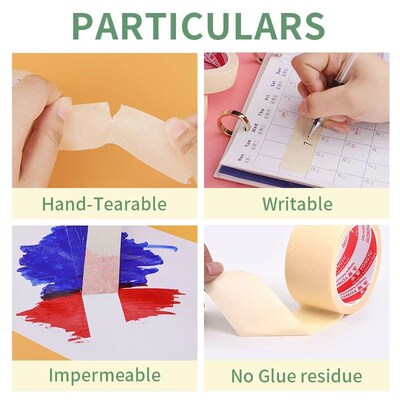 Masking Tape White Color Single Side Tape Adhesive Crepe Pap
