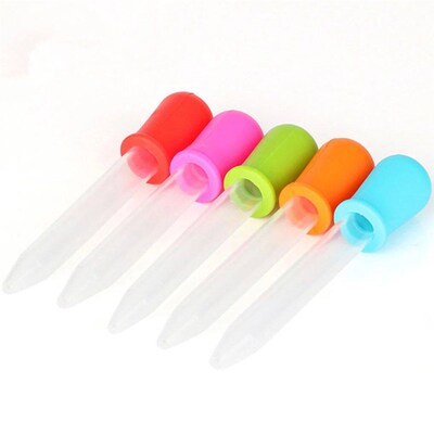 6/10pcs 5 ml Droppers Plastic Silicone Baby Pipettes Devices