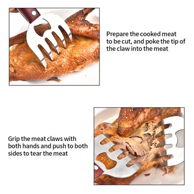 2Pcs Meat Shredding Claws Stainless Steel Pork Meat Shredder
