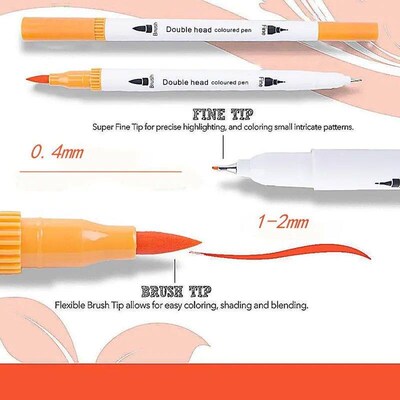 12-100 PCS Colored Art Marker Sketching Manga Markers Drawin