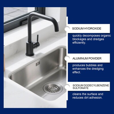 JAKEHOE Drain Cleaner Powder - Effective for Kitchen Sinks,