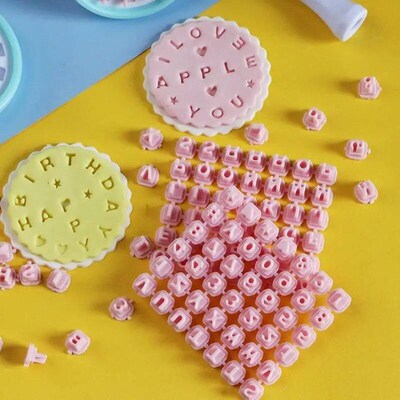 Ceramic Clay Alphabet Number Symbols Letter Name Stamp Impre
