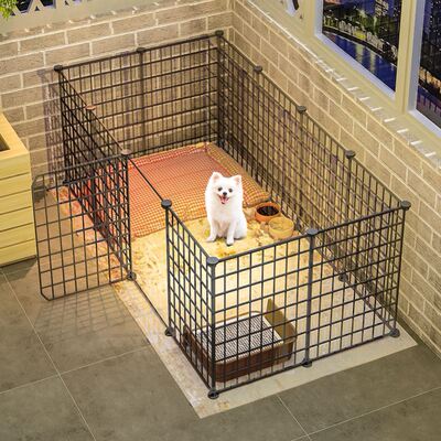 Foldable Pet Playpen Iron Fence Puppy Kennel dog cage
