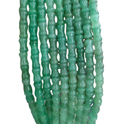 8*12mm bamboo loose beads natural green dongling agate bambo