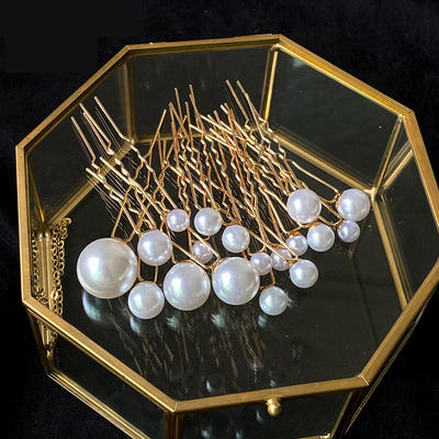 Ruoshui 18pcs Woman Elegant Pearl U Shape Hair  Wedding Hair