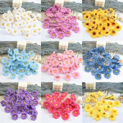 50PCS Handmade Colorful Daisy Silk Flower Sunflower Party