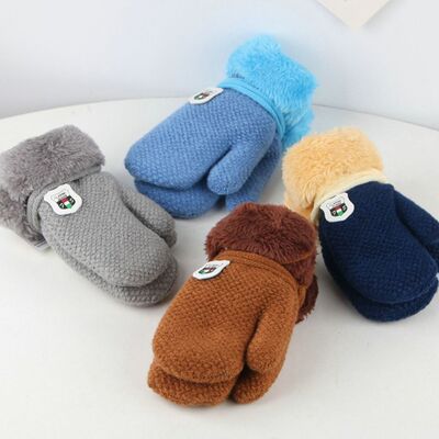 2022 New Winter Baby Boys Girls Knitted Gloves Warm Rope Ful