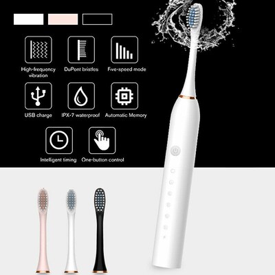 Sonic Electric Toothbrush 6 Modes Deep Cleaning Waterproof P