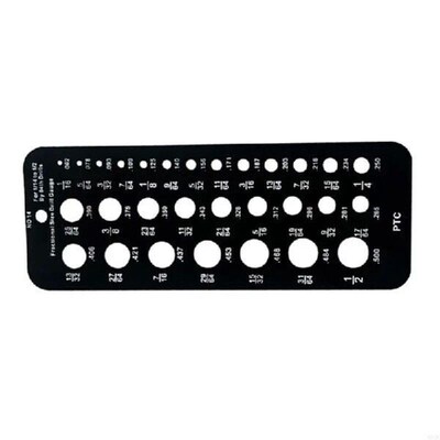 Metric/Inch Fractional Drill Bit Size Gauge Measuring Tool