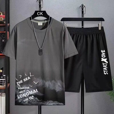rendy Suits for men  Mens Summer Shorts Set Gym Outfit Stud