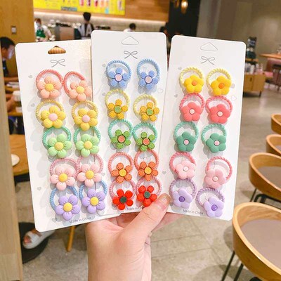 Childrens Cute Cartoon Fruit Animal Hair Rings Rubber Tendo