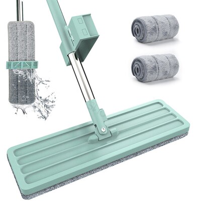 Flat Mops Free Hand Washing Magic Cleaner Self-wring Mop Squ