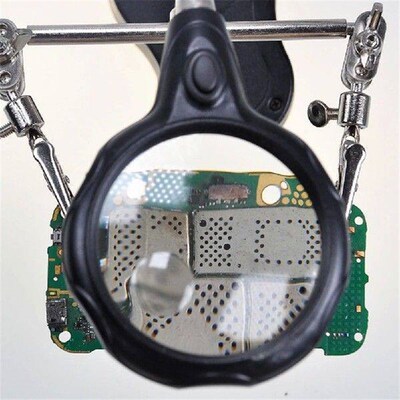 Auxiliary Clip Loupe Welding Magnifying Glass with LED