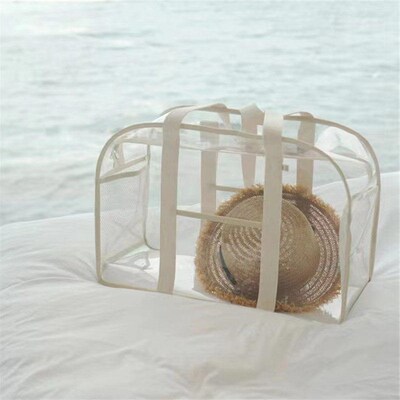 2023 Summer INS Korean Beach Bag Transparent PVC Waterproof
