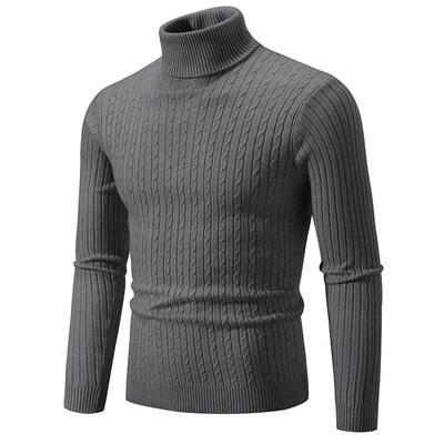Men Winter Turtleneck Pullover Thermal Sweater男高领套头毛衣