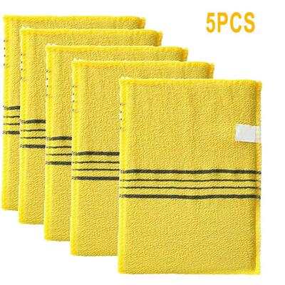 5Pcs Shower Bath Scrub Glove Korean Exfoliating Body Scrub S