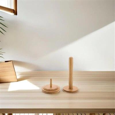 Wooden Yarn Spool Rack Holder Built in Winder for Crochet