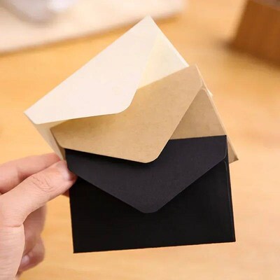 20/40/80PCS Classical White Black Kraft Blank Mini Paper Win