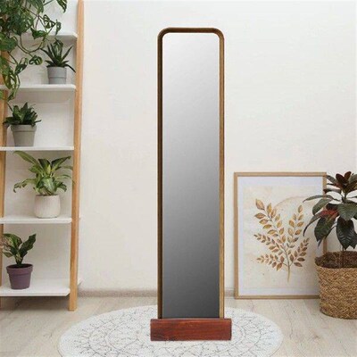 Mirror Stand Tilted Floor Base Bracket Easels Wooden Holder