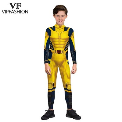 VIP FASHION Kids Wolverine Deadpool Costume Boy Girl Cosplay