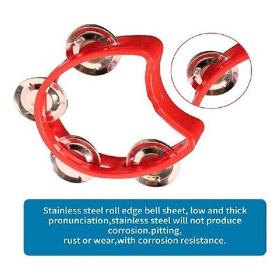 ABNP 20Pcs Plastic Tambourine Musical Instruments, Mini