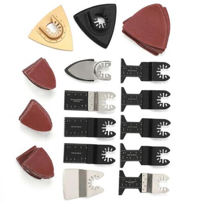 102Pcs Multitool Blades Kit Triangular Finger Sandpaper Osci