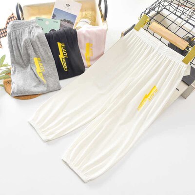 Spring and summer childrens casual pants lightning tend ela