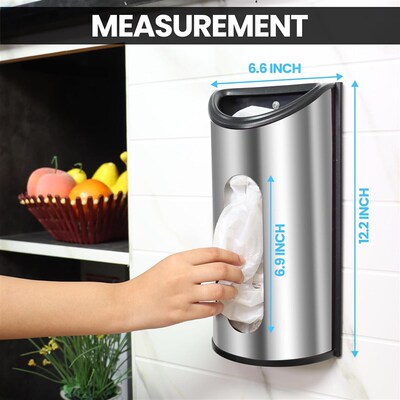 Kitchen Grocery Plastic Bag Holder Wall Mount Bag Saver