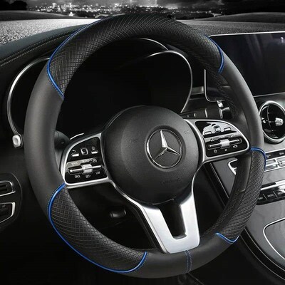 Full leather stitching line car steering wheel ver, Three-di
