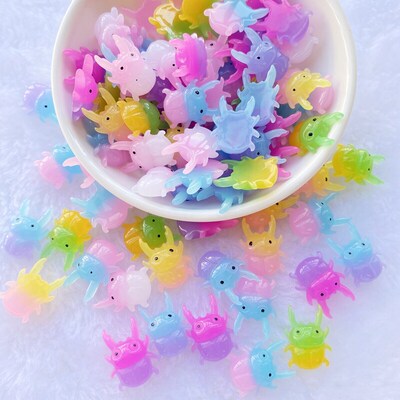 20pcs New Cute resin Mini bicolor bug flat back Cabochon Scr
