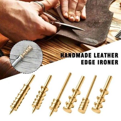 Brass Handmade Leather Edge Ironer Leather Slicker Tool Hot