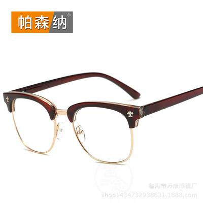 。Retro spectacle frame half frame eyebrow myopia spectacle