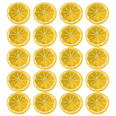 20 Pcs Imitation Lemon Slice Artificial Fruit Coco