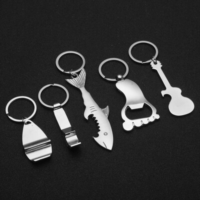 Metal Beer Keychain Bottle Opener Shark/Guitar Style Kitchen
